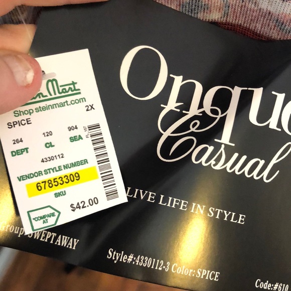 Onque Casuals | Tops | Plus Size 2x Top By Onque Casual Nwt | Poshmark